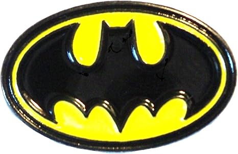 Batman Bat Signal Call Sign Yellow & Black Metal Enamel Badge : Amazon ...