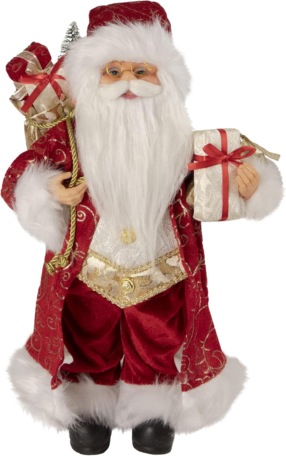 Amazon.com: Northlight 16" Red and White Standing Santa Claus Christmas ...