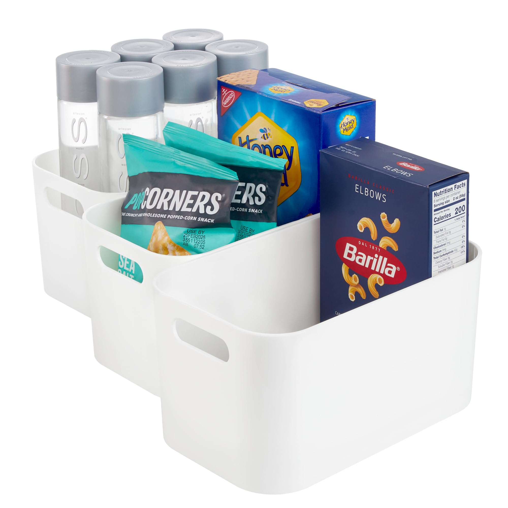 Amazon.com - STORi Plastic Storage Bins, Set of 3 White Organizers ...