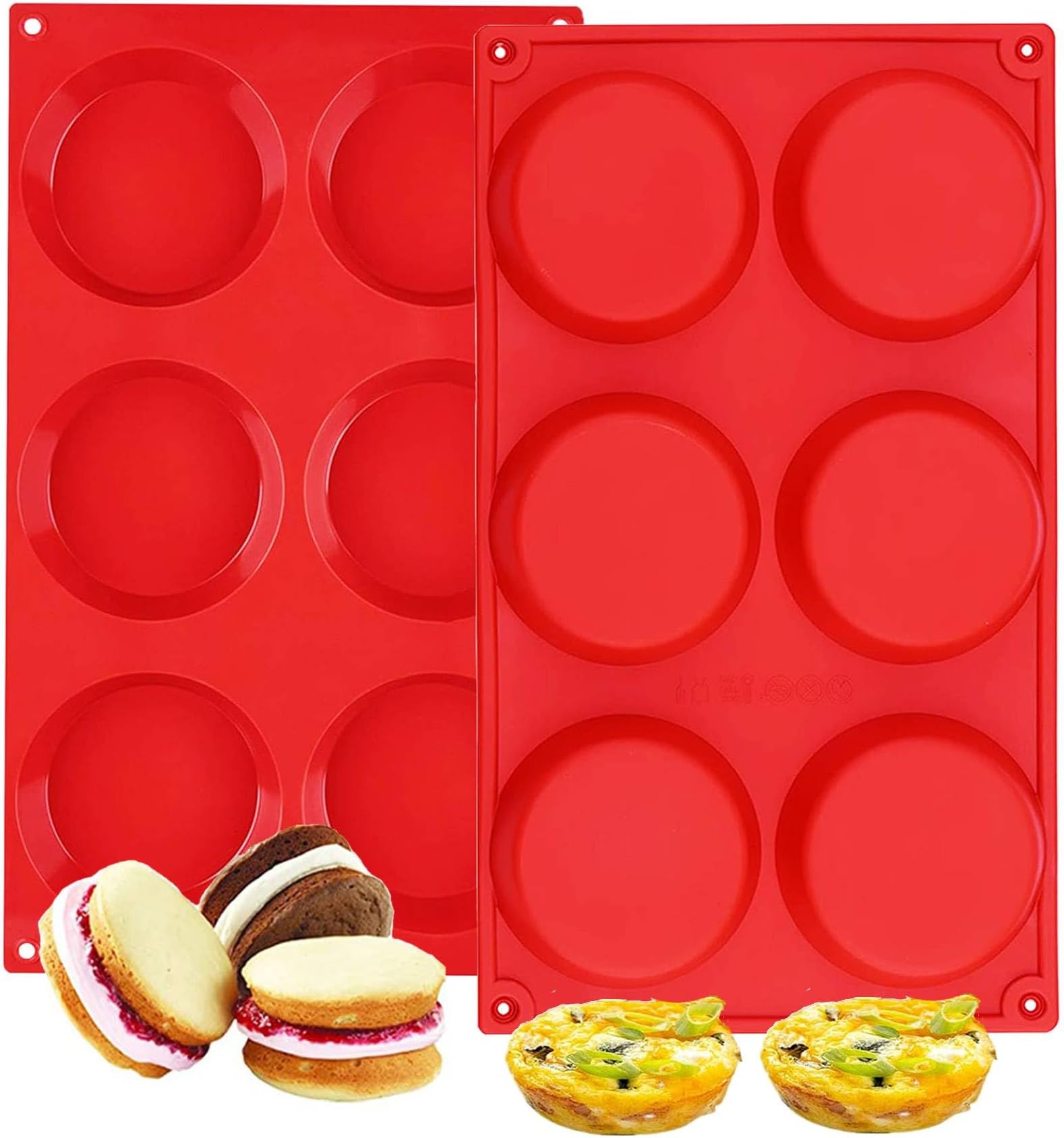 Amazon.com: Sidosir Round Silicone Mold for Baking, 4inch Large ...