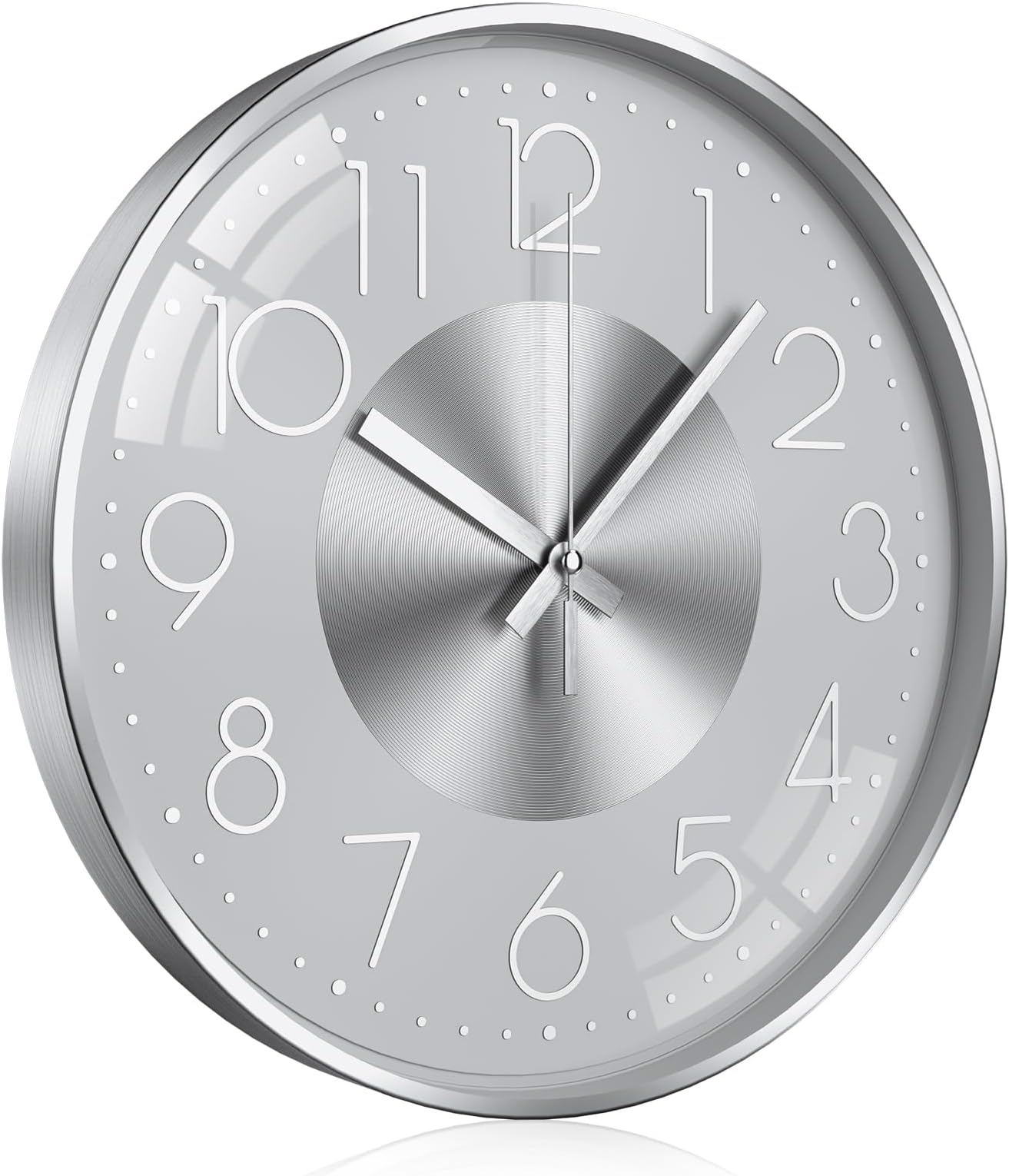 Hama "Elegance" Quartz Wall Clock | Diameter 30 cm | Quiet | Silver ...