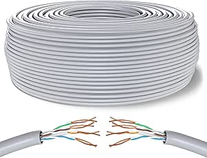 Mr. Tronic 50m Cat 6 Ethernet Cable without RJ45 Connector | LAN Cable | ADSL Cable | Broadband ...