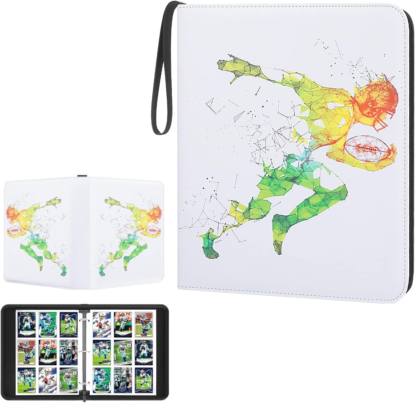 Amazon.com: HESPLUS Football Card Binder with Sleeves, 900 Pockets ...