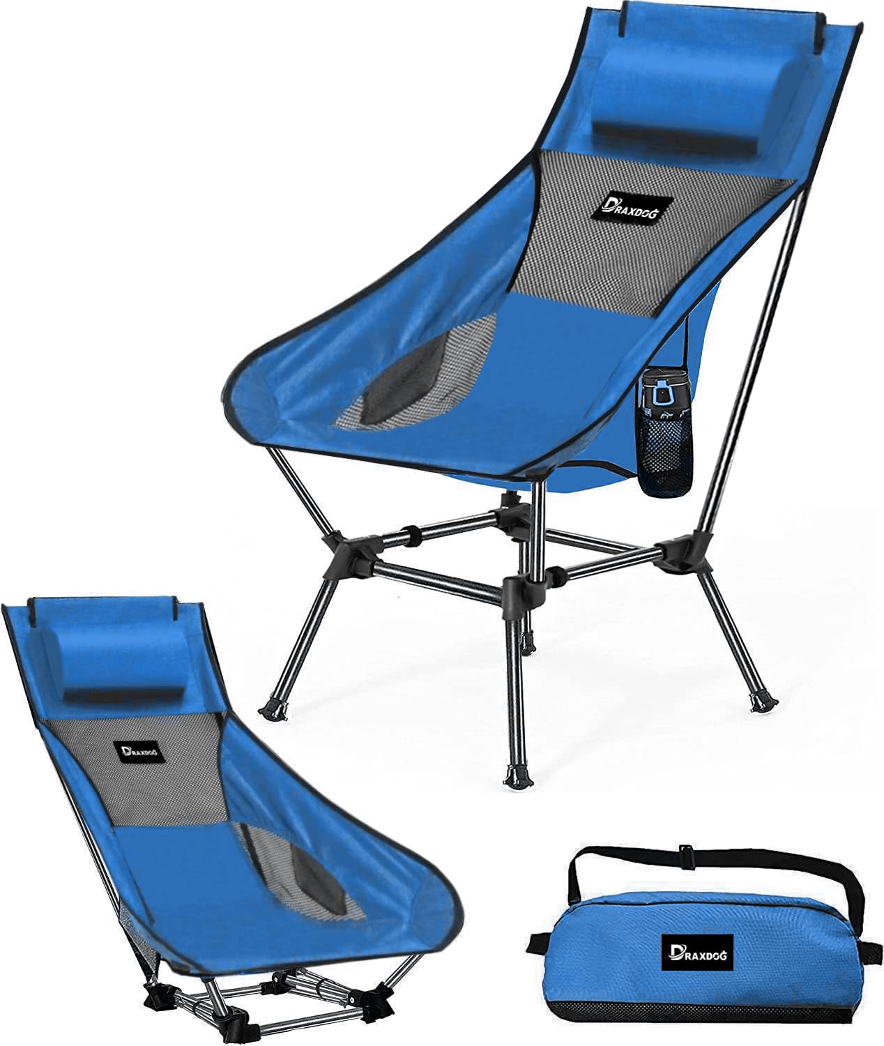Camping Chair, 2 Way Compact Backpacking Chair, Portable Folding Chair ...