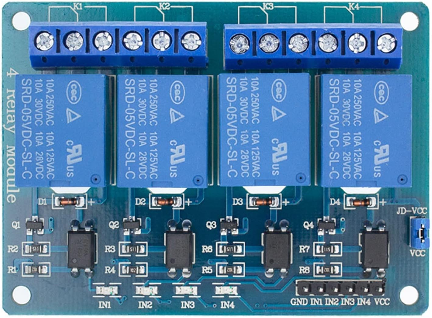 Amazon.com: YEAHSO 5v 1 2 4 8 Channel Relay Module with Optocoupler ...