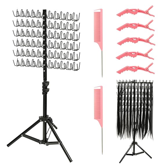 Amazon.com : CamRebel Braiding Hair Rack with 144 Pegs, Height ...