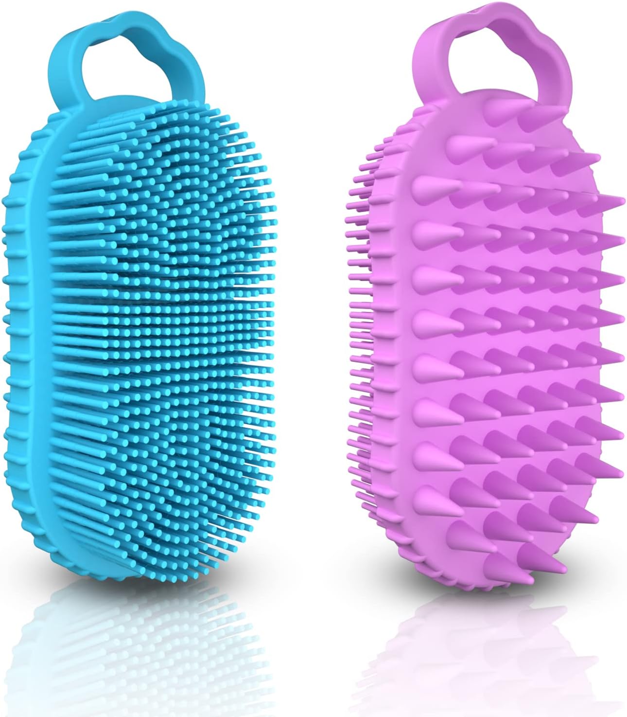 Amazon.com : BathWe 2 Pack Silicone Body Scrubber, 2 in 1 Shower and ...