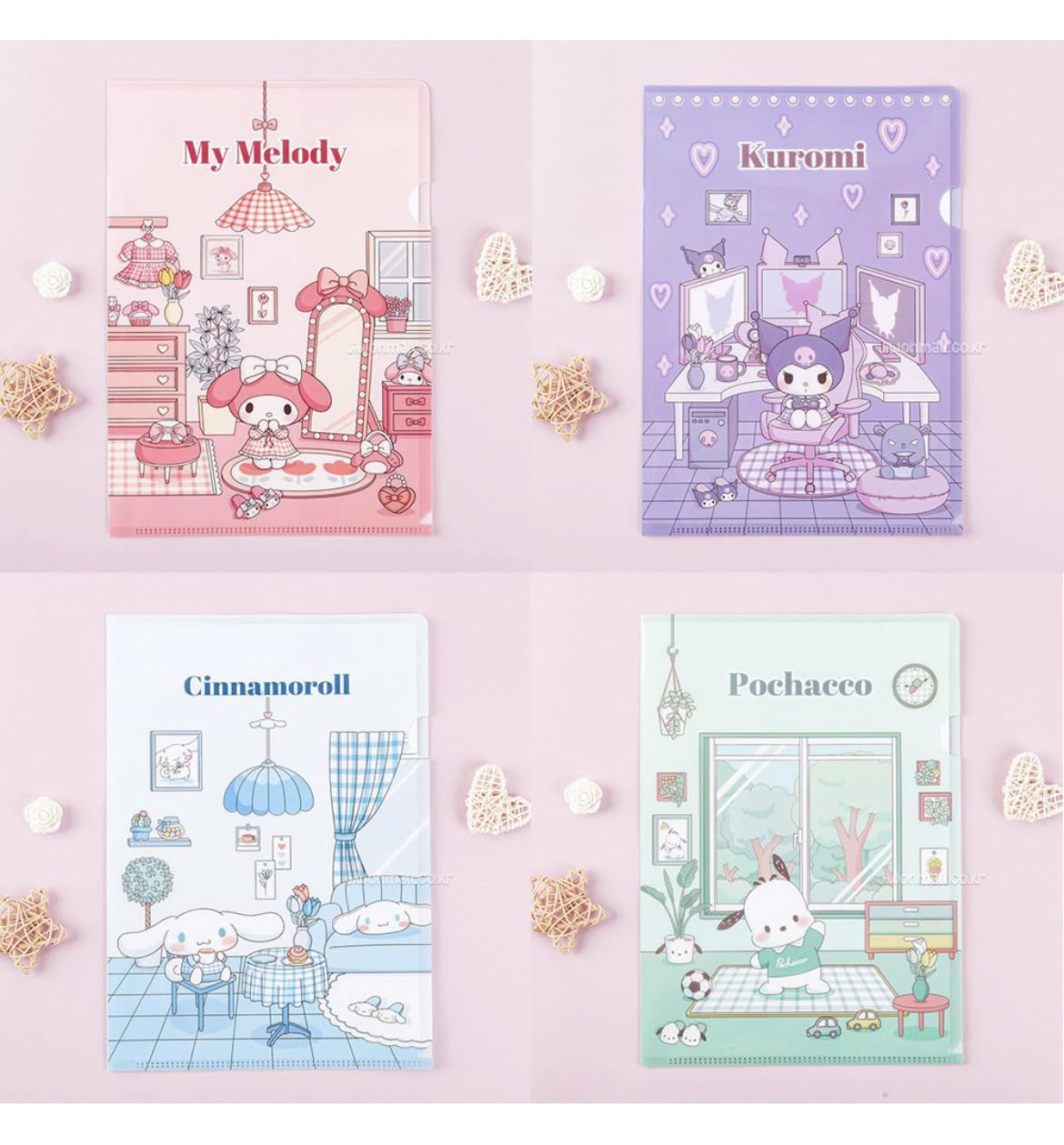 Amazon.com : Sanrio Friends Favorite Spots File Folders Set of 4-4 ...