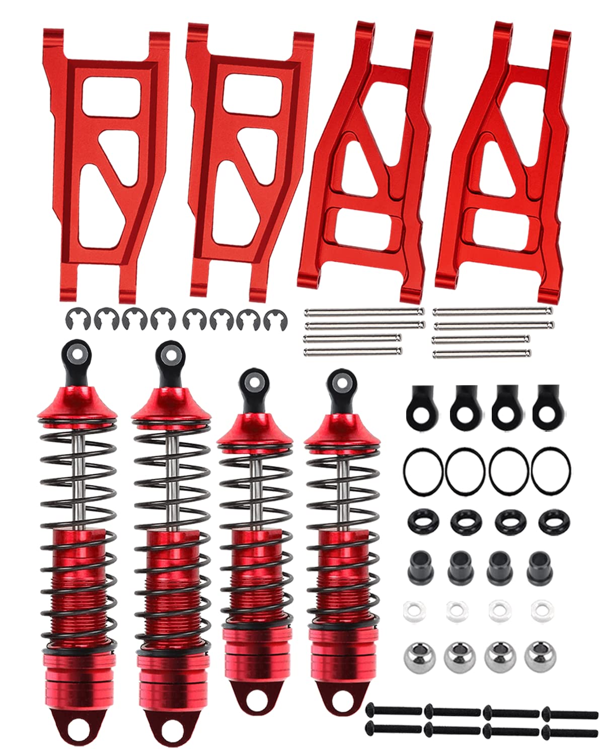 Buy Rcarmumb Alloy Suspension Arm and Shock Absorber Upgrades for 1/10 ...