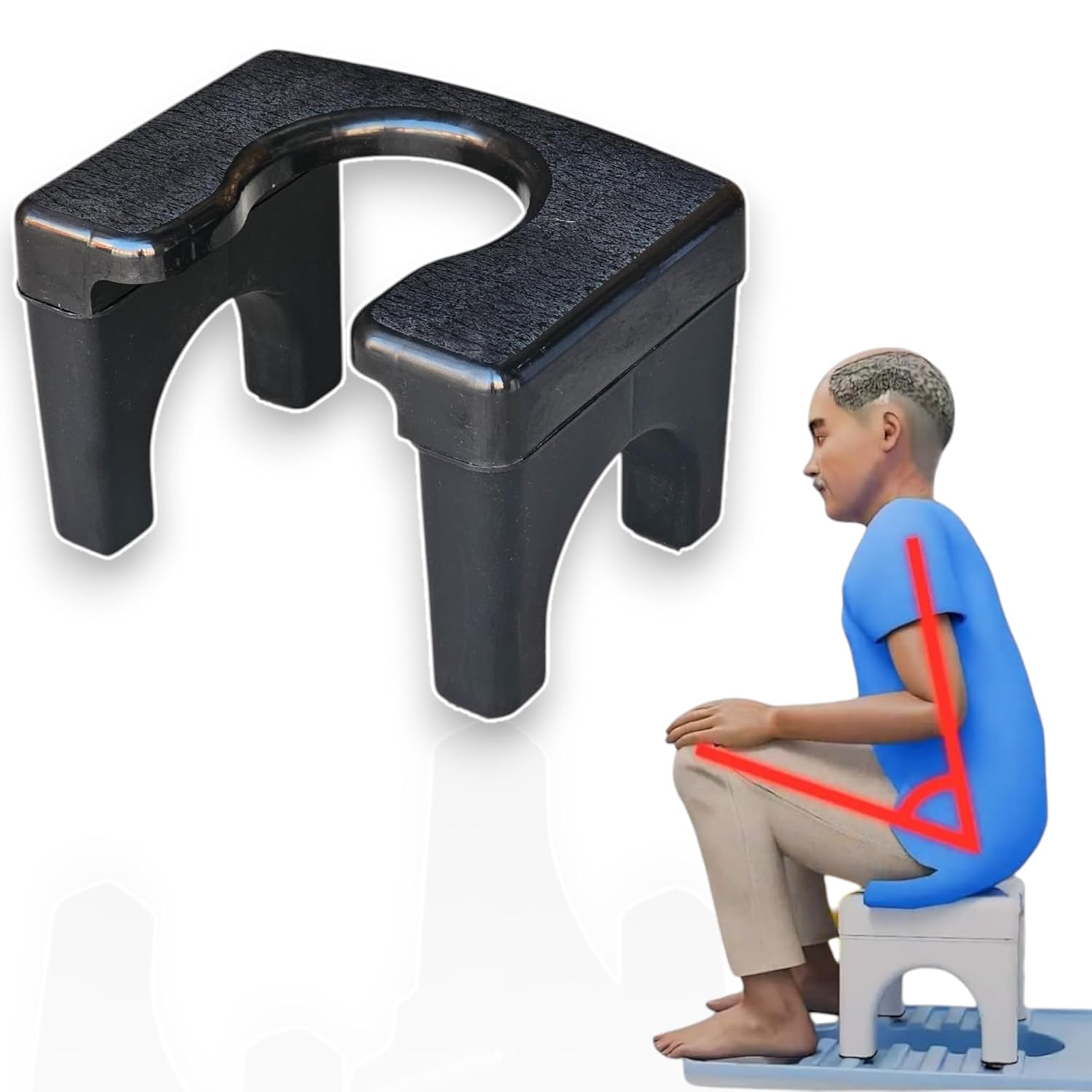 Veayva Indian Squat Toilet Seat - Enhances Comfort for Prolonged Use ...