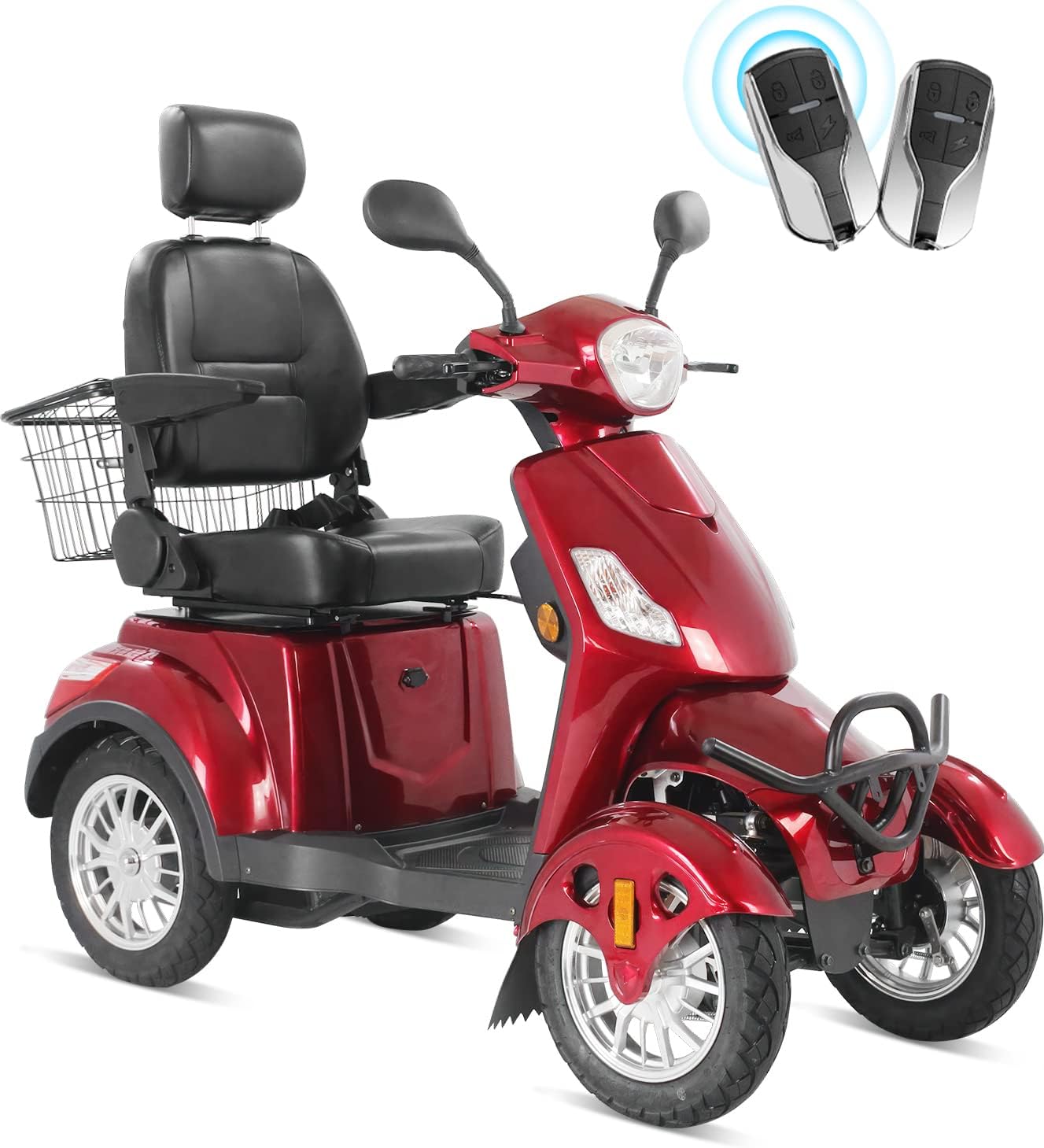 Scooter électrique à 4 Roues et 3 Vitesses, Scooter de Voyage récréatif ...
