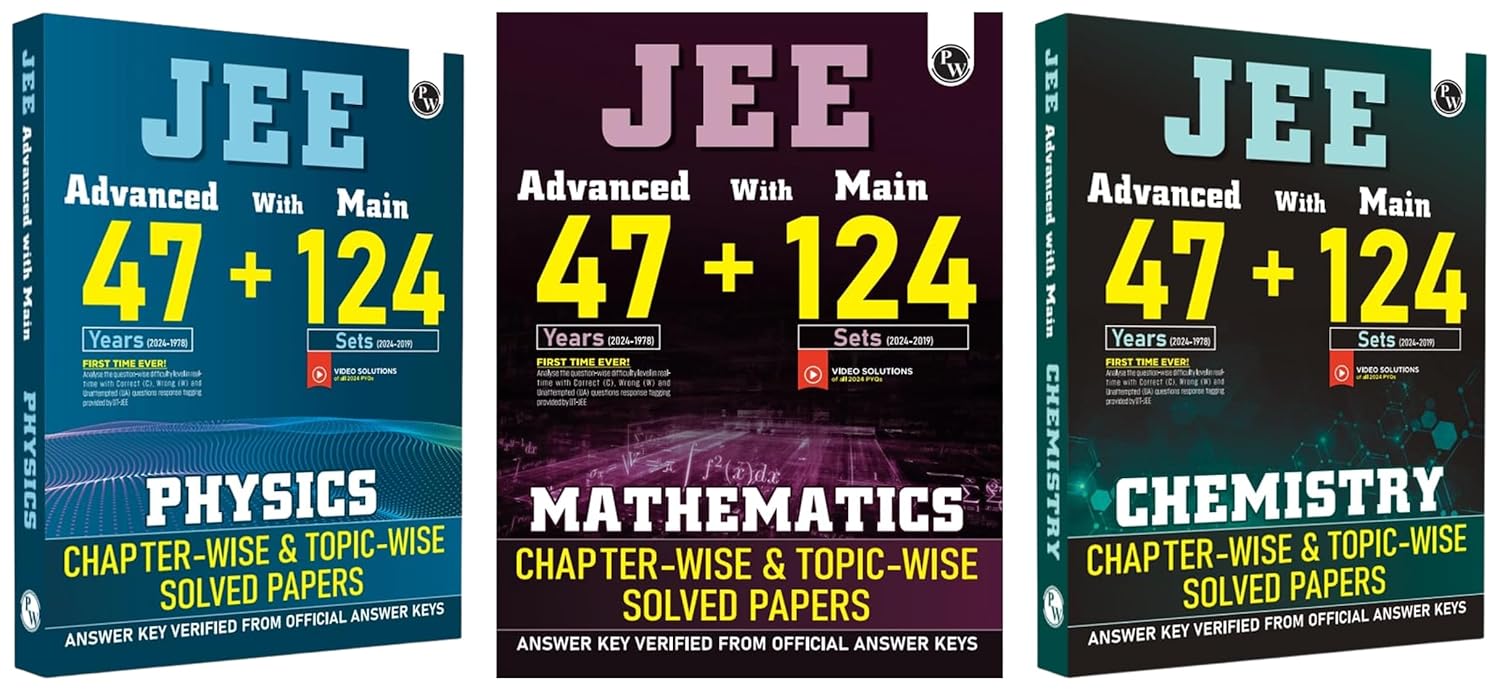 Buy PW JEE Advanced 47 Years with JEE Main 124 Sets PYQs Chapterwise ...