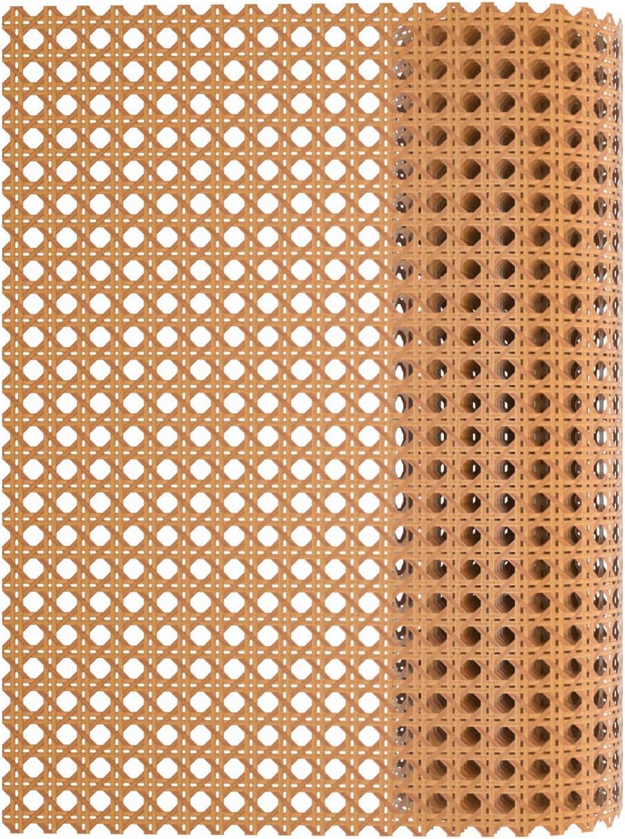 Amazon.com: 16" x6.5FT Plastic Rattan Cane Webbing, Woven Open Mesh ...