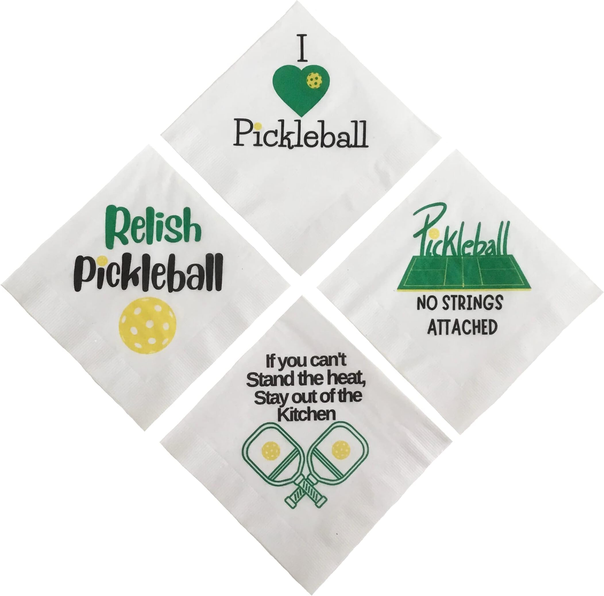 Amazon.com: Pickleball Pickle Ball Napkin, Set of 20, Drink Beverage ...