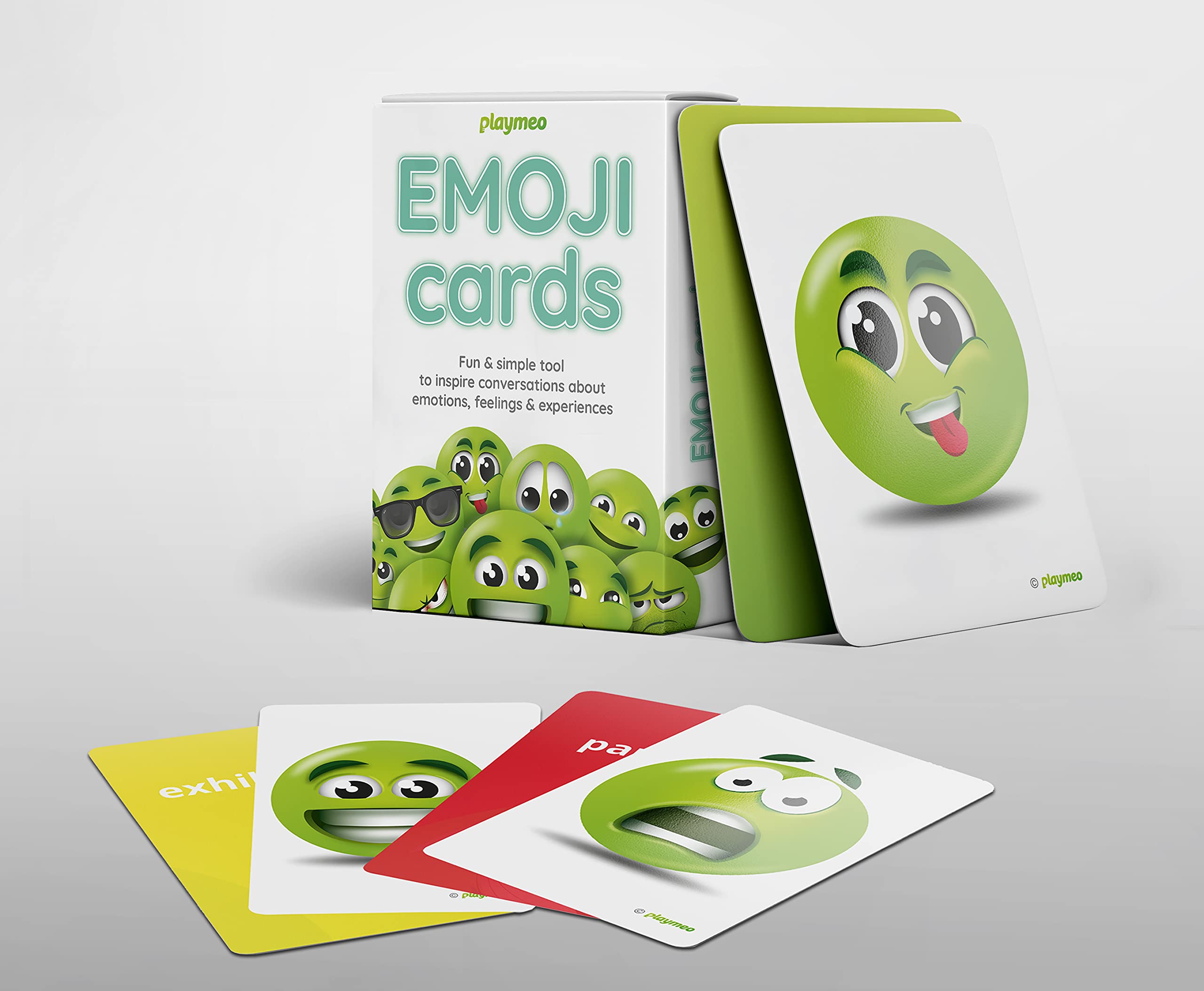 Buy playmeo Emoji Cards, 50 Unique Emotion Feelings Flash Cards for ...