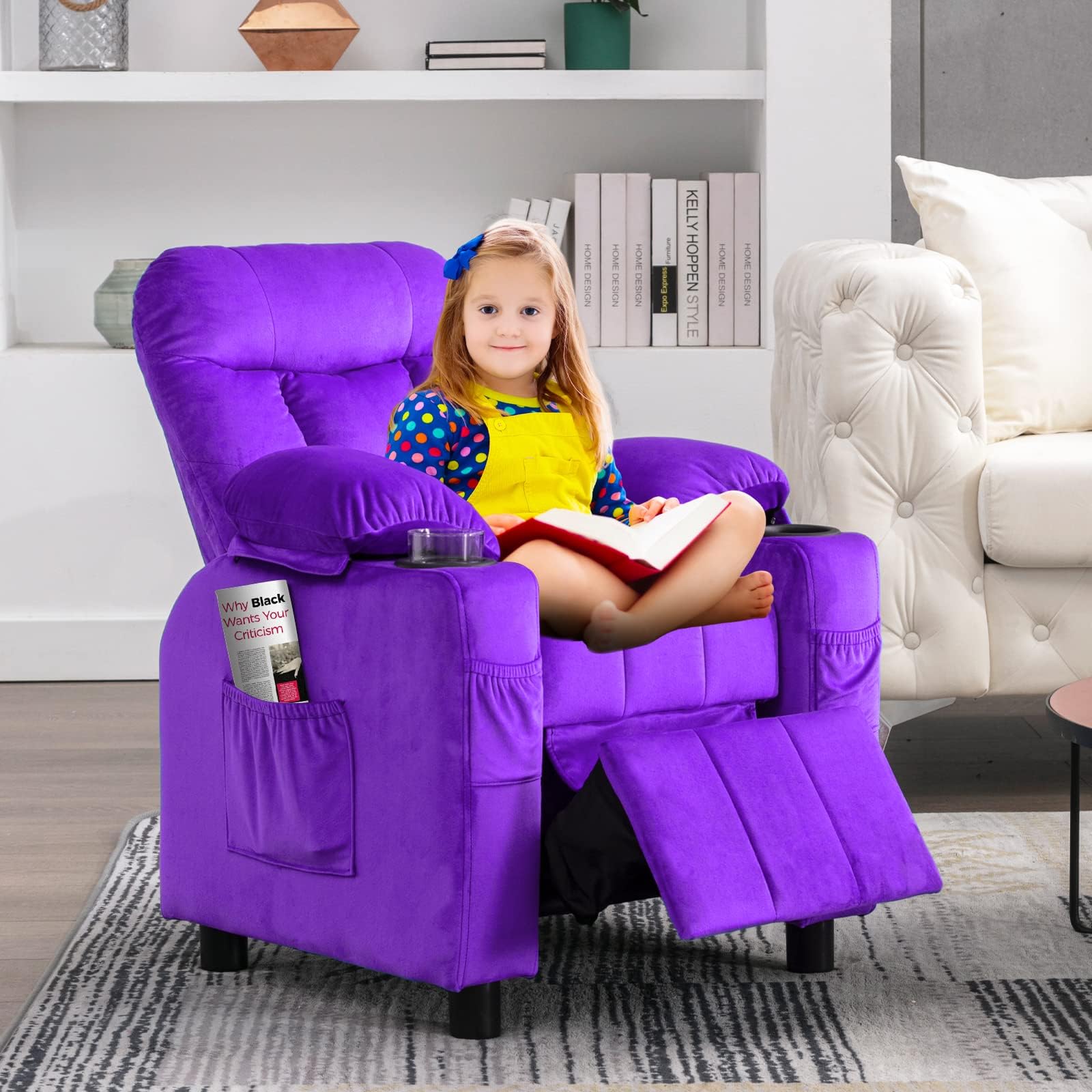 Amazon.com: Kids Recliner, Toddlers Kids Recliner Chair with Cup Holder ...