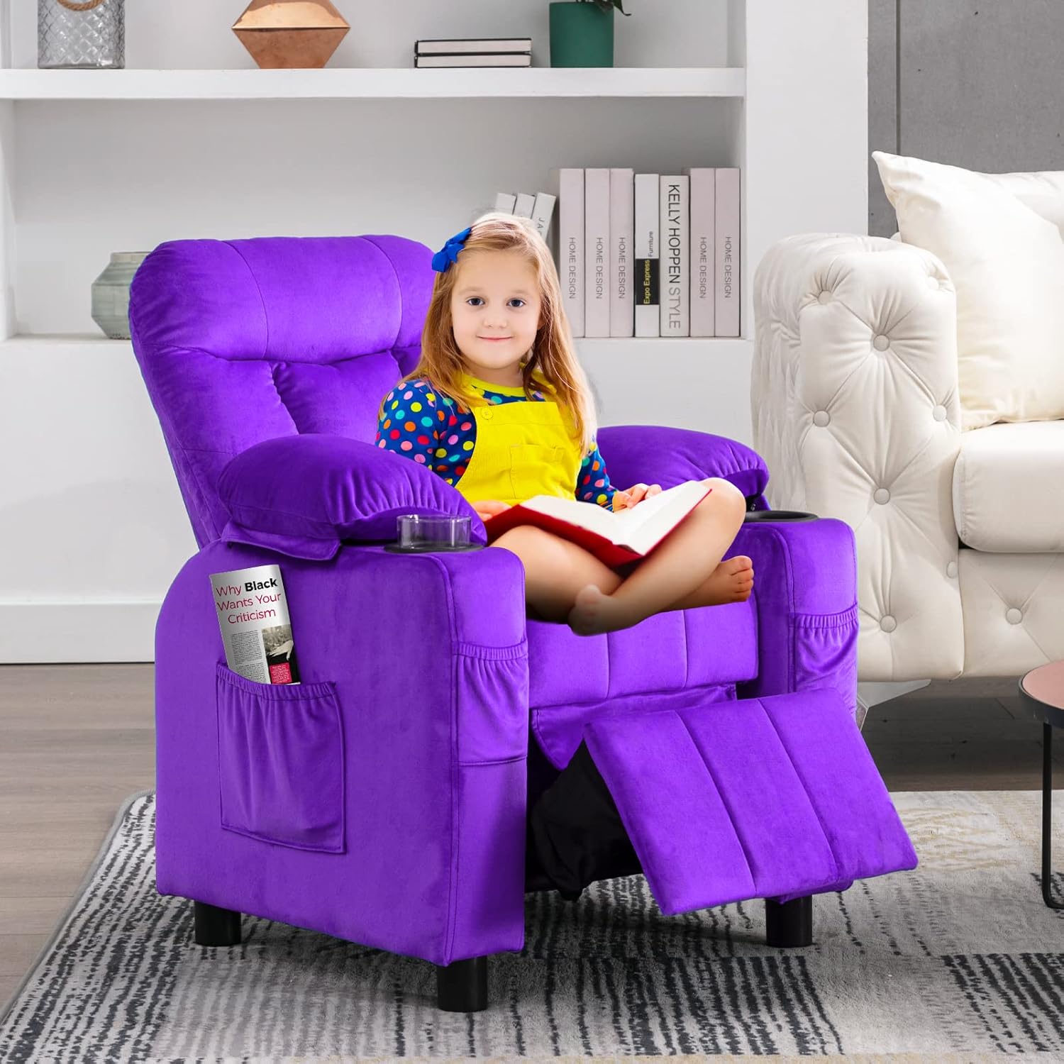 Amazon.com: Kids Recliner, Toddlers Kids Recliner Chair with Cup Holder ...