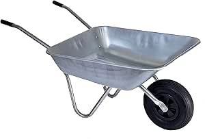 Garden WHEELBARROW 100kg / 65Ltr Toughened Metal Tray Ideal Lightweight ...