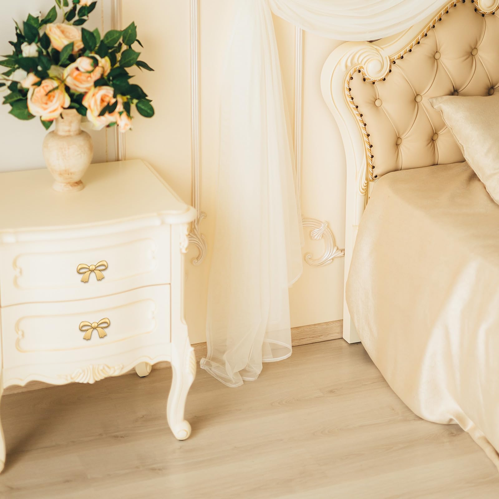 Snapklik.com : MorningRo 8 Pcs Bow Drawer Knobs Matel Bow Dresser Knobs ...