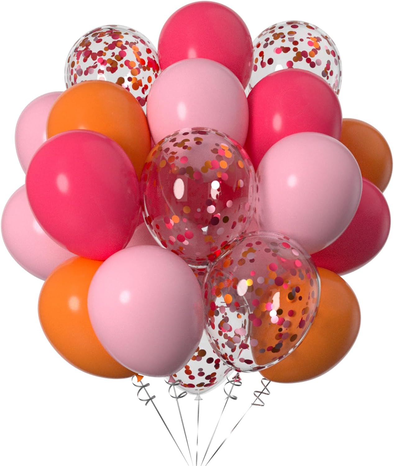 Amazon.com: Pink Orange Balloons,Pink and Orange balloons Confetti ...