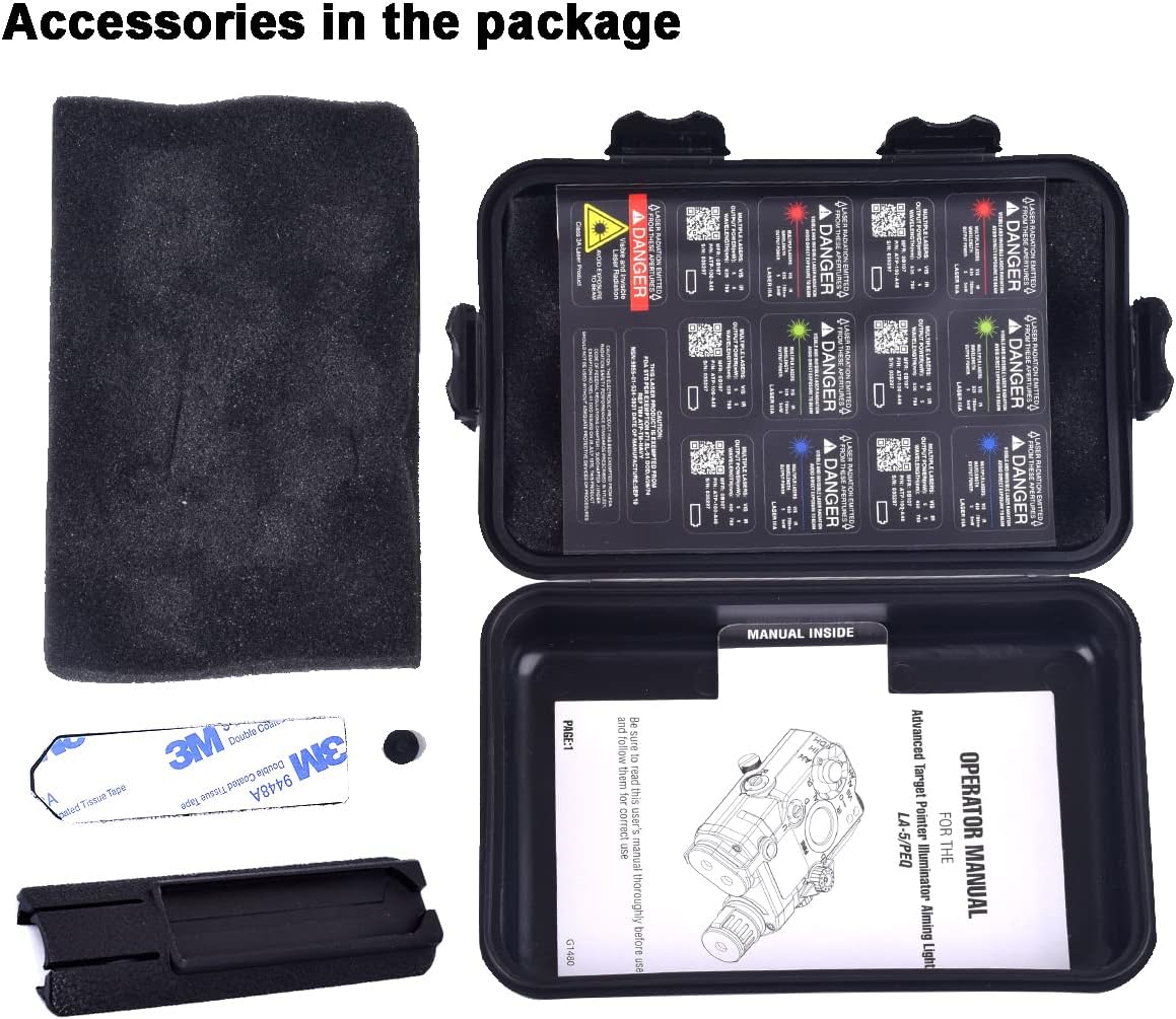 Airsoft PEQ 15 PEQ Box IR Laser Green Laser Sight White LED Flashlight ...