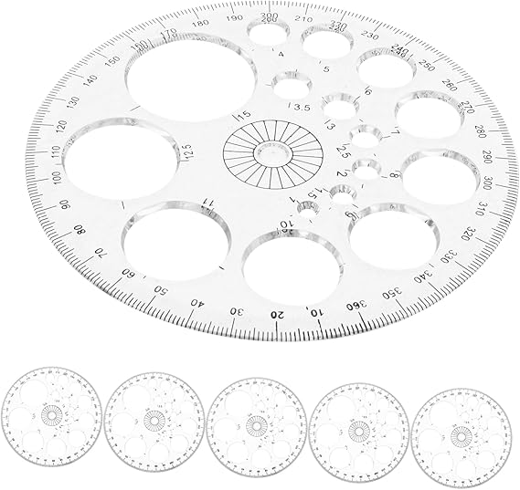 Amazon.com : OSALADI 6Pcs Protractor Protractors for Students Ruler ...