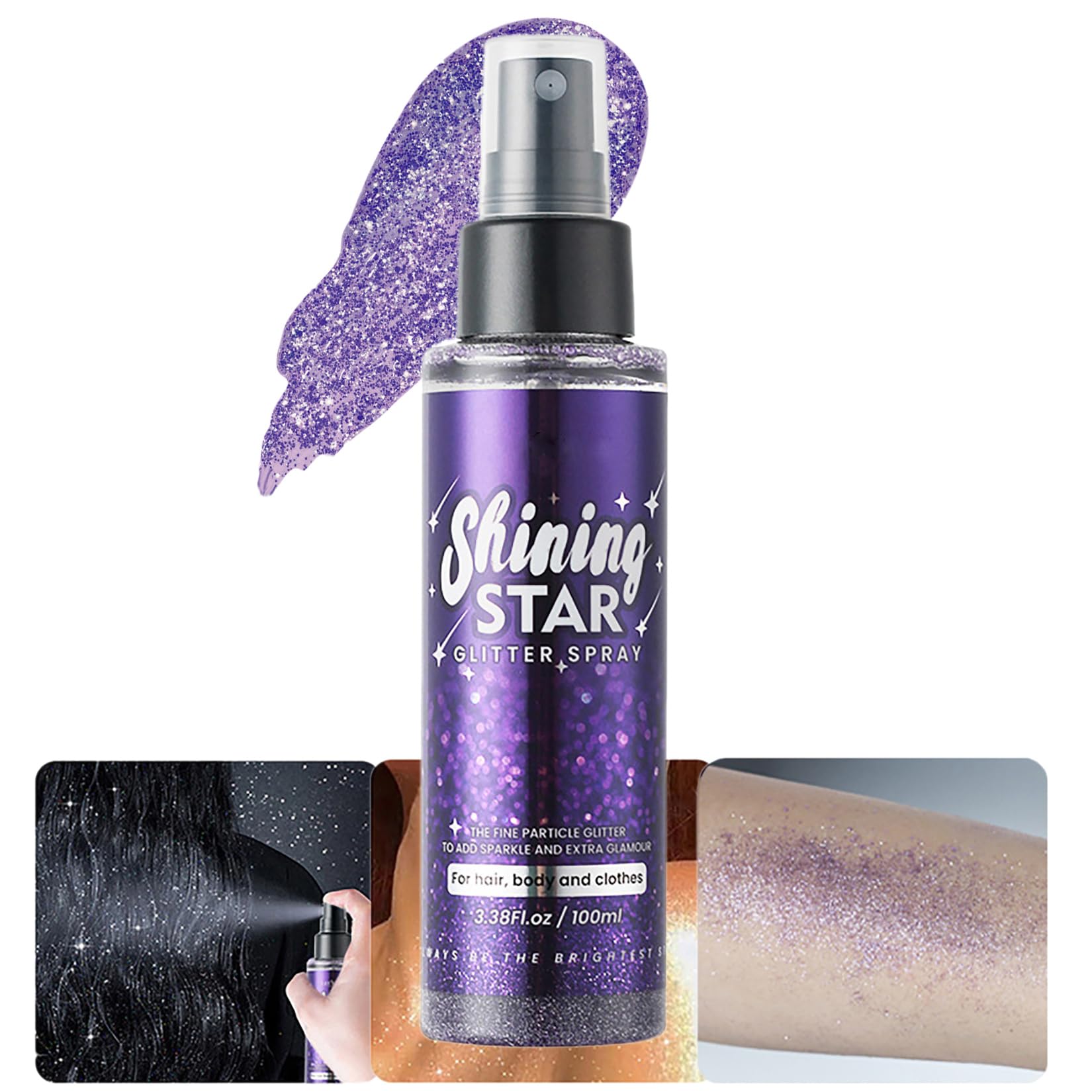 Amazon.com : Body Glitter Spray, Joyeee Waterproof Glitter Spray ...