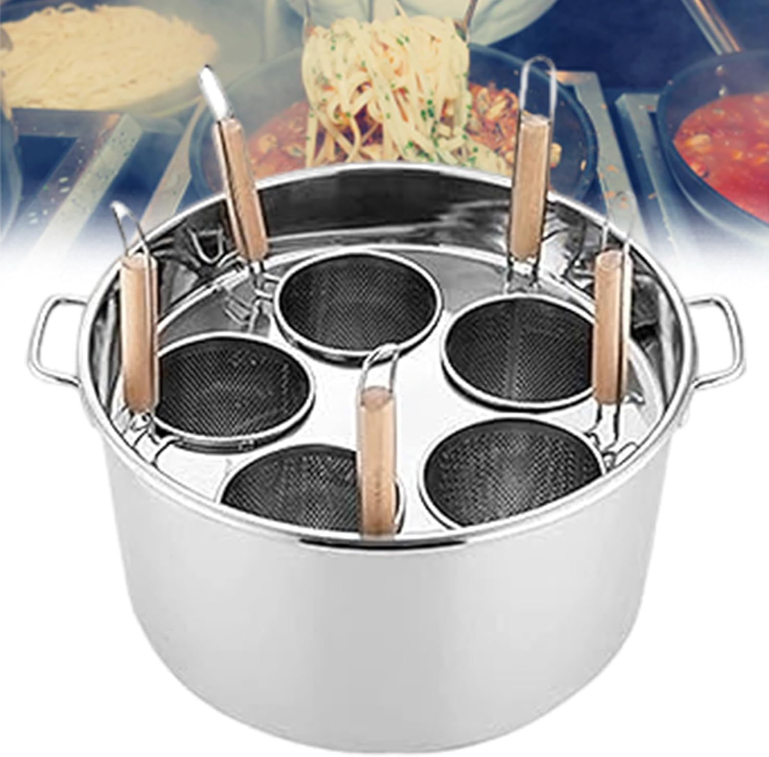 Amazon.com: forplubossmmp Commercial Pasta Cooker Set Stainless Steel ...