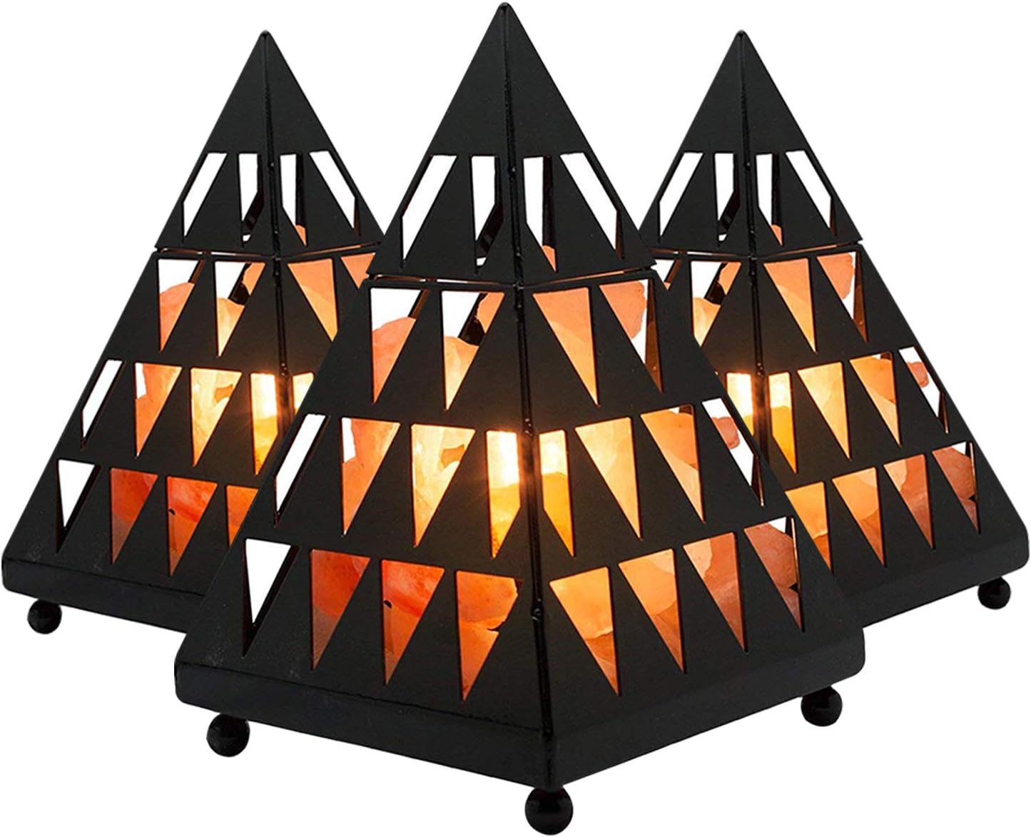 Amazon.com: Himalayan Ionic Hand Carved Natural Salt Pyramid Lamp ...