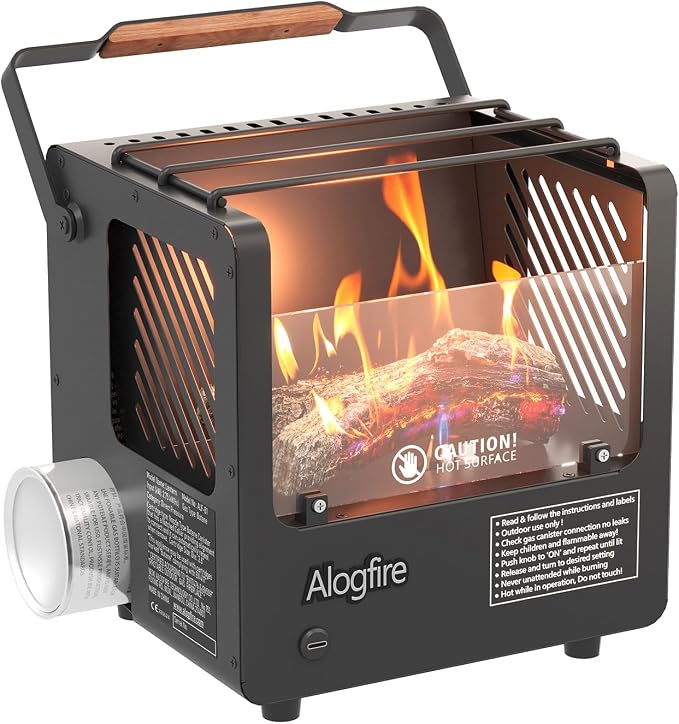 Amazon.com: Alogfire 3-in-1 Portable Gas Fire Pit, 5200 BTU Butane Gas ...