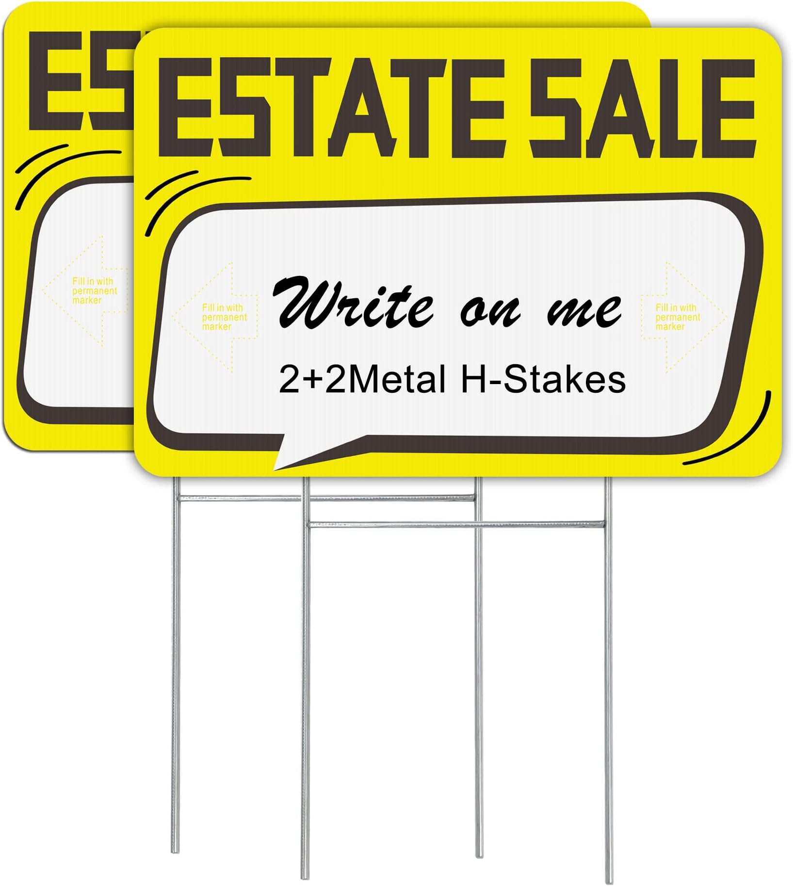 Amazon.com: Estate Sale Signs (5 Pack) – Premium LARGE 24” x 18” Double ...