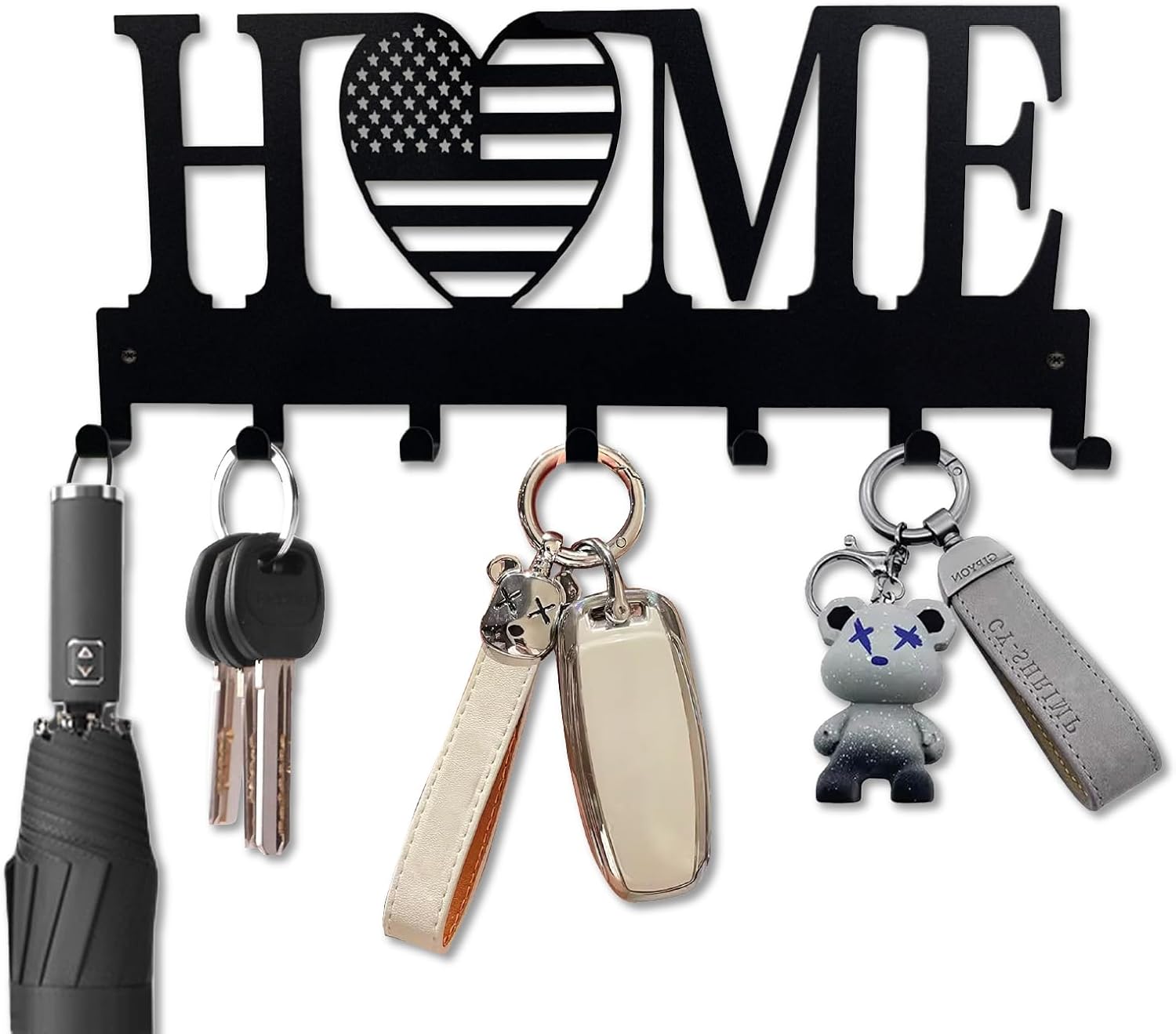 Amazon.com: Sanshaoye Key Holder for Wall Decorative, Metal Key Holder ...