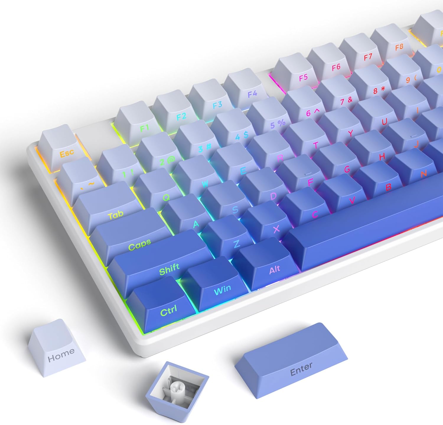 Taeeiancd PBT Keycaps - Side Printed Keycap Set, Double Shot Through ...