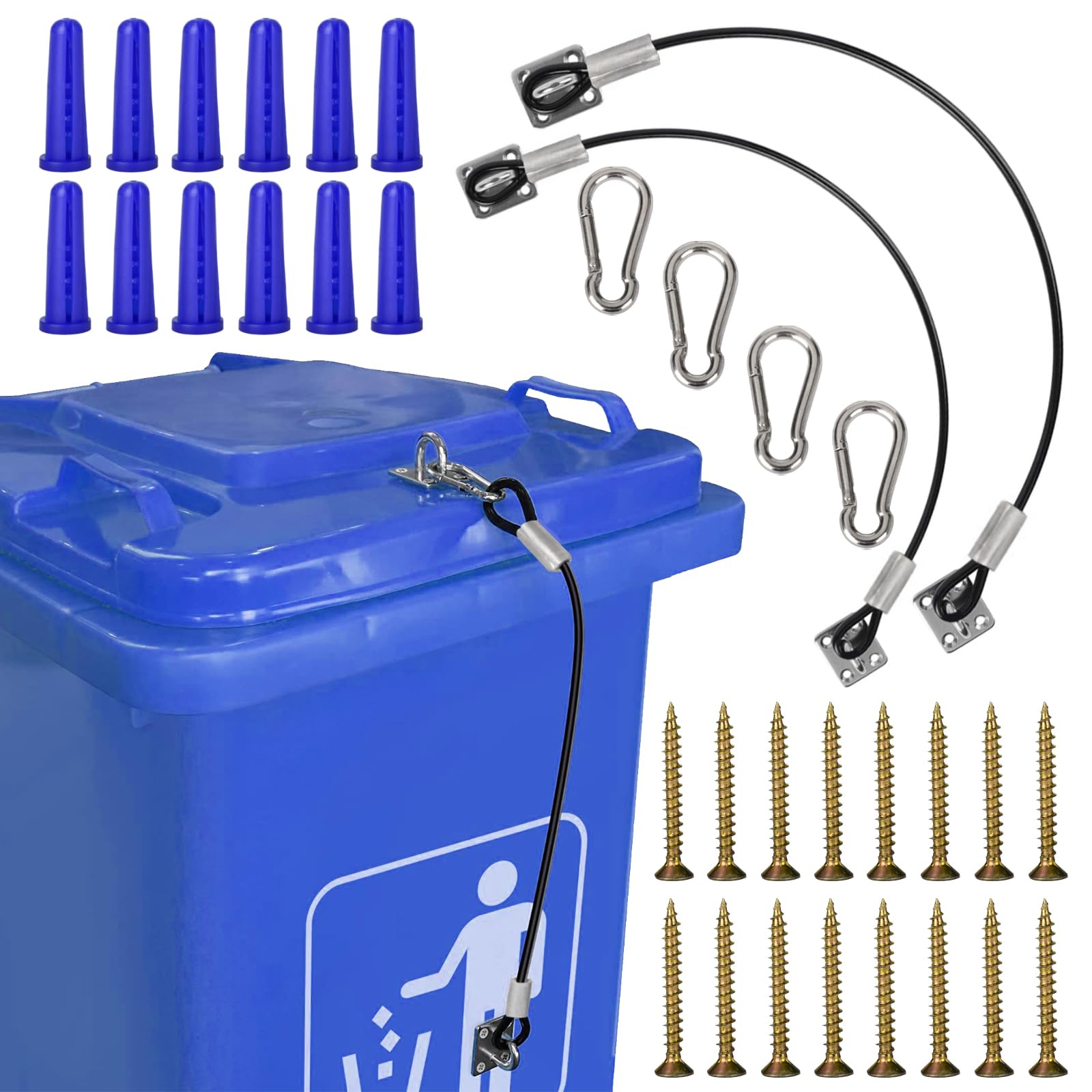 Snapklik.com : 2 Packs Trash Can Lock Heavy Duty Outdoor Garbage Trash ...