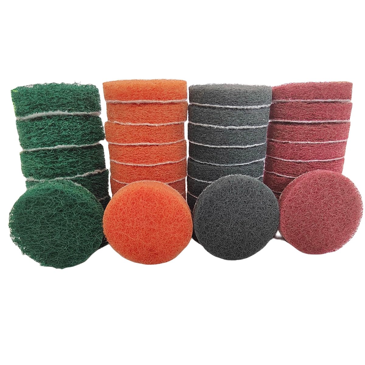 Amazon.com: 40PCS 2 inch Scrubber Pads Metal Polishing, Fiber Drawing ...
