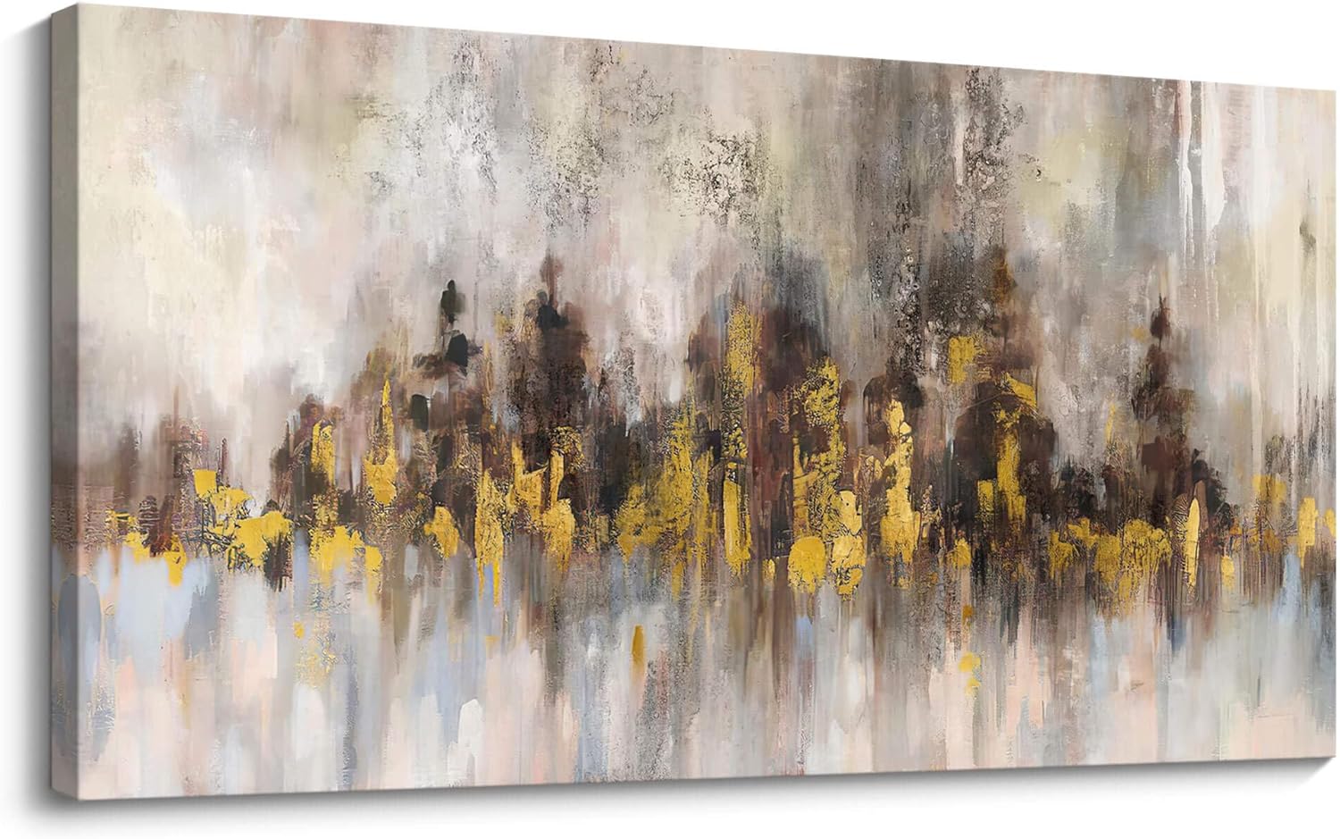 Amazon.com: YDYSUNE Black and Gold Wall Art Abstract Canvas Wall Art ...