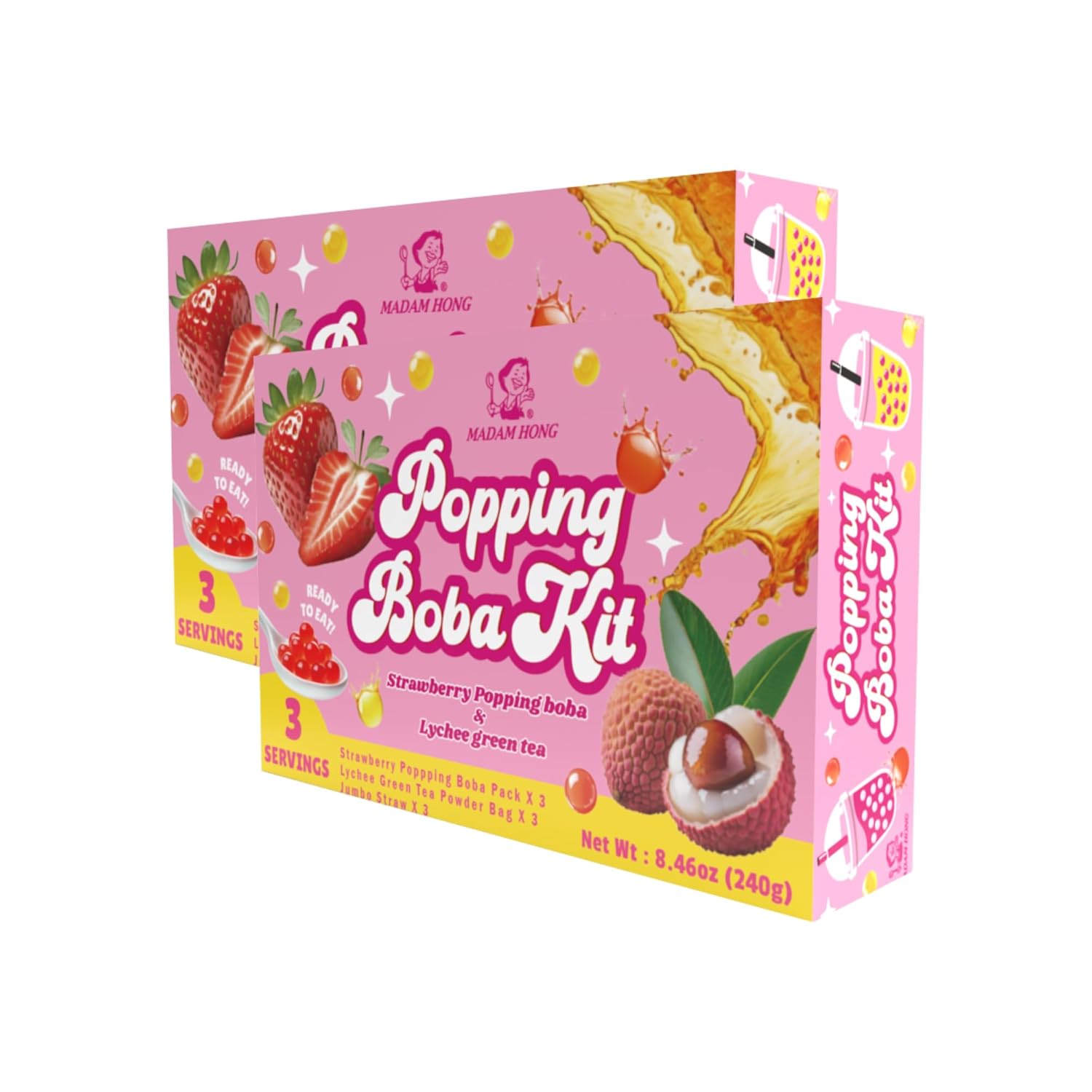 Amazon.com: Popping Bubble Tea Kit | Popping Boba Kit | Bursting Boba ...