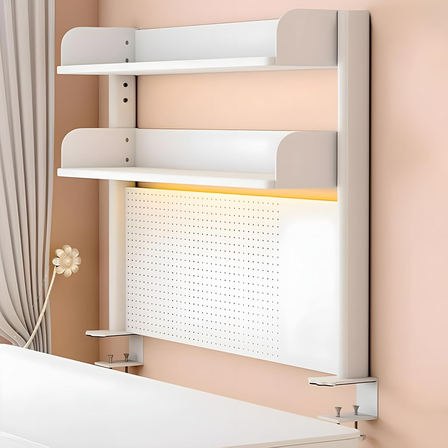 Amazon.com: RAUMPA 24 inch Clamp On Desk Shelf Organizer, Desktop Hutch ...