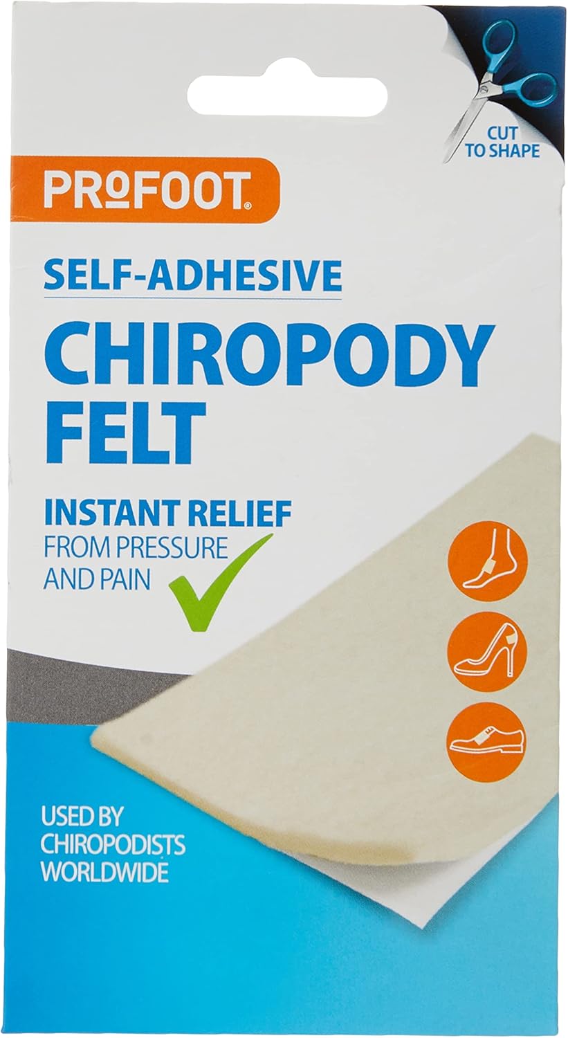 PROFOOT Chiropody Felt - Self-Adhesive Chiropody Padding for Foot Pain ...