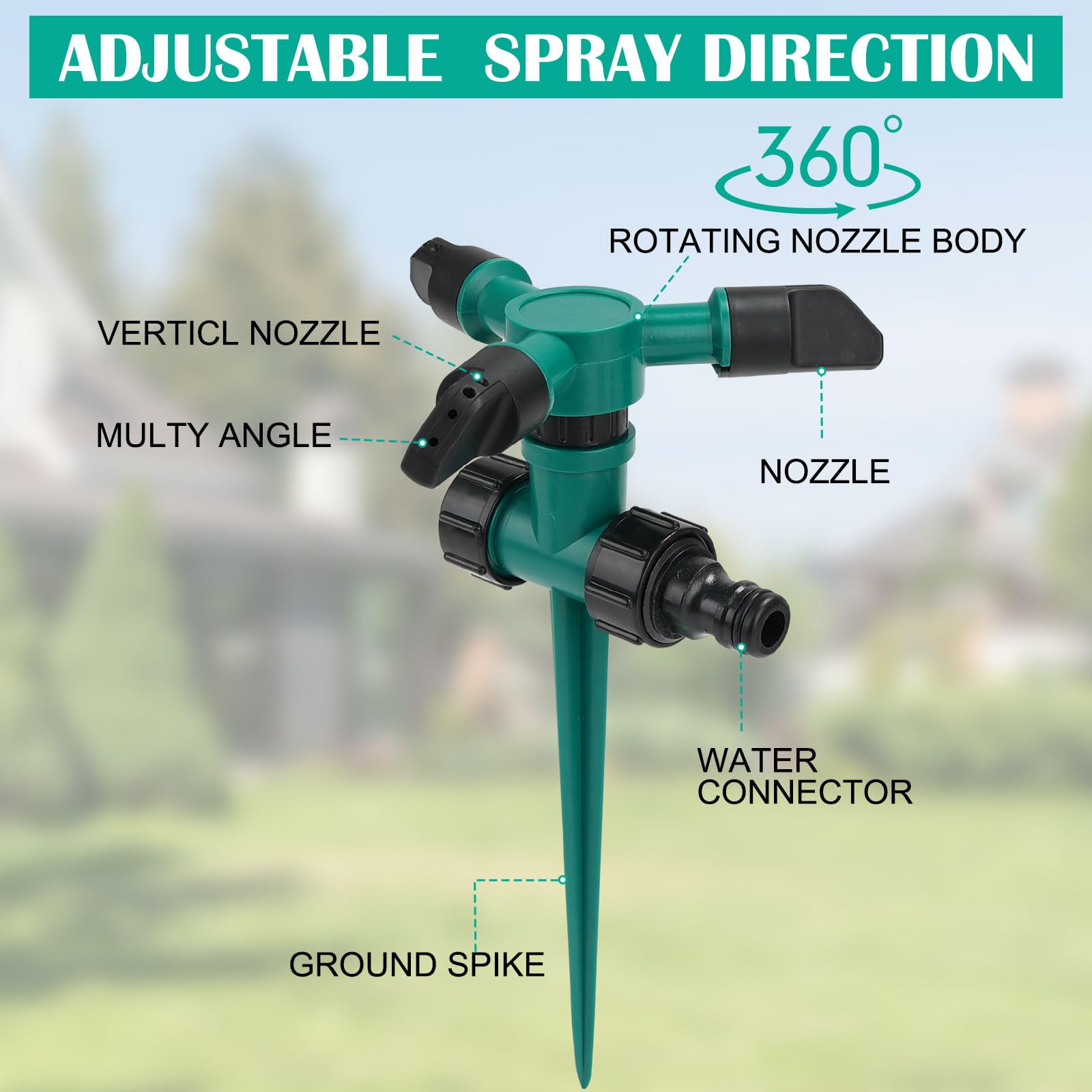 Snapklik.com : Sprinklers For Yard, 360Rotating Lawn Sprinkler ...