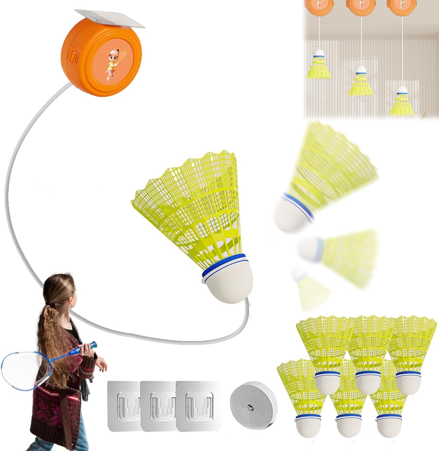 Amazon.com : Badminton Rebound Trainer,Portable Badminton Training Tool ...
