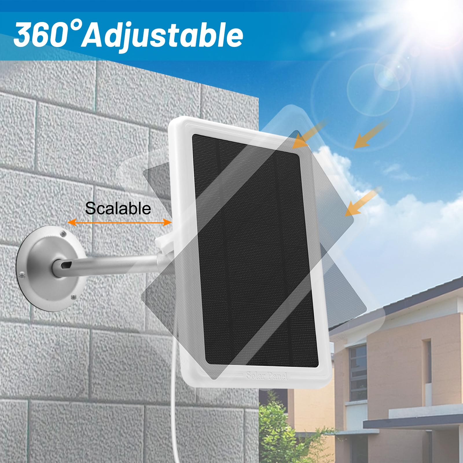 Arlo Camera Solar Panel Charger, Compatible with Arlo Pro4, Pro3 ...