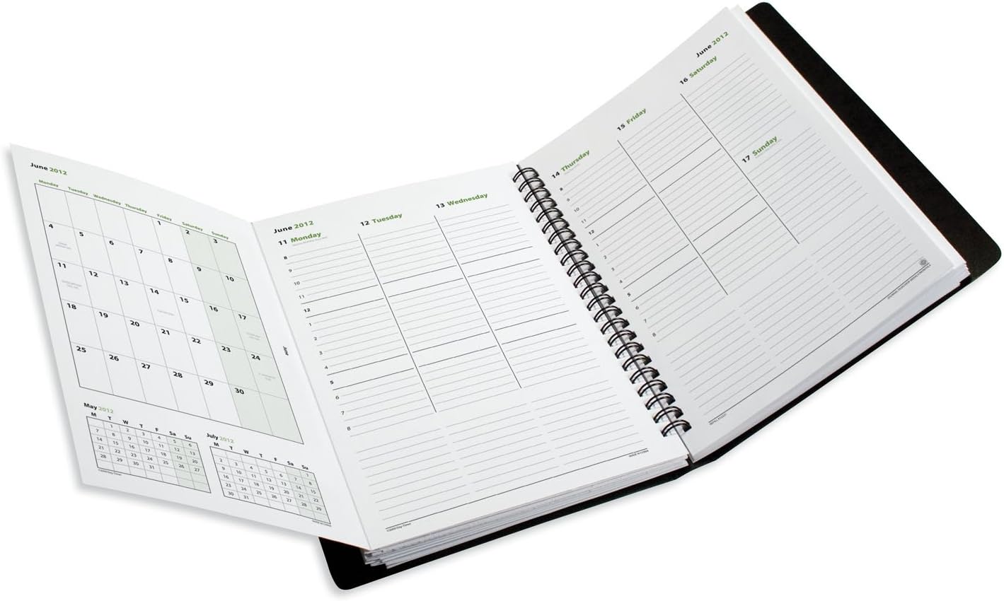 Amazon.com : Day-Timer DualView Wire-Bound Planner, Dark Gray, Journal ...