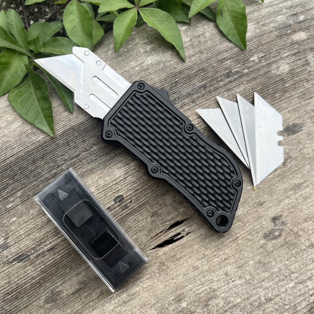 OTF Box Cutter Automatic Utility Knife Dual Action Out the Front ...