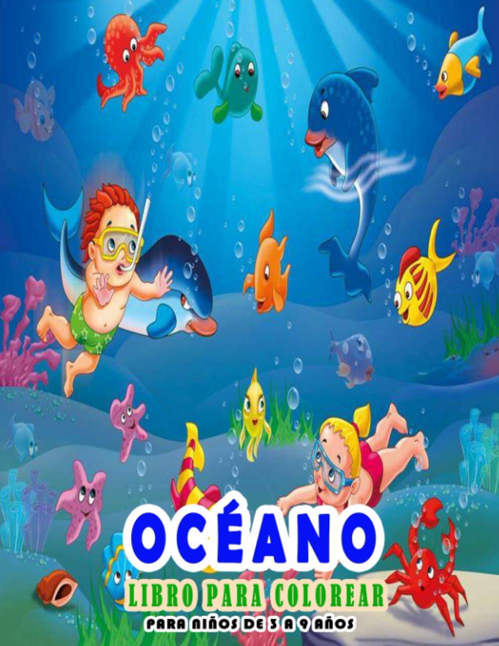Buy Océano Libro Para colorear para niños de 3 a 9 años: Vida marina ...