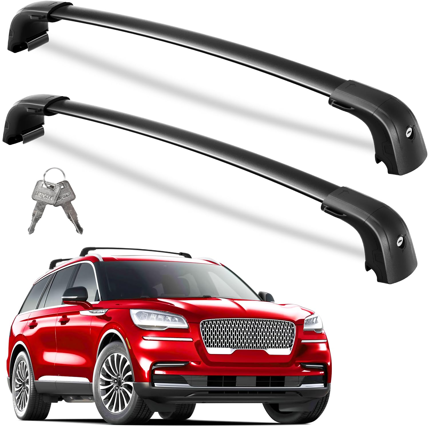 Snapklik.com : Roof Rack Cross Bars 220lbs Compatible