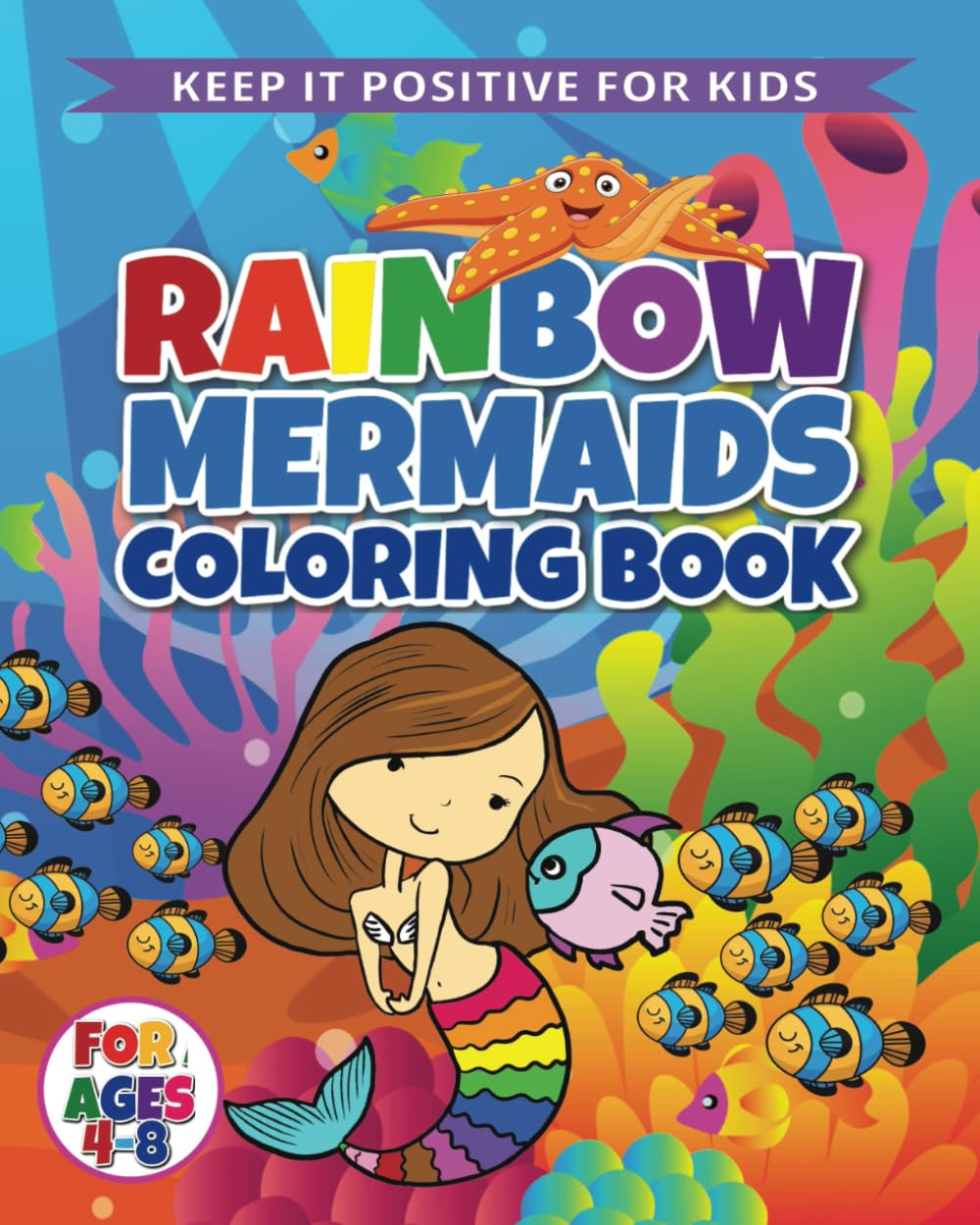 Amazon.com: RAINBOW MERMAIDS Coloring Book: Adorable Mermaid Coloring ...