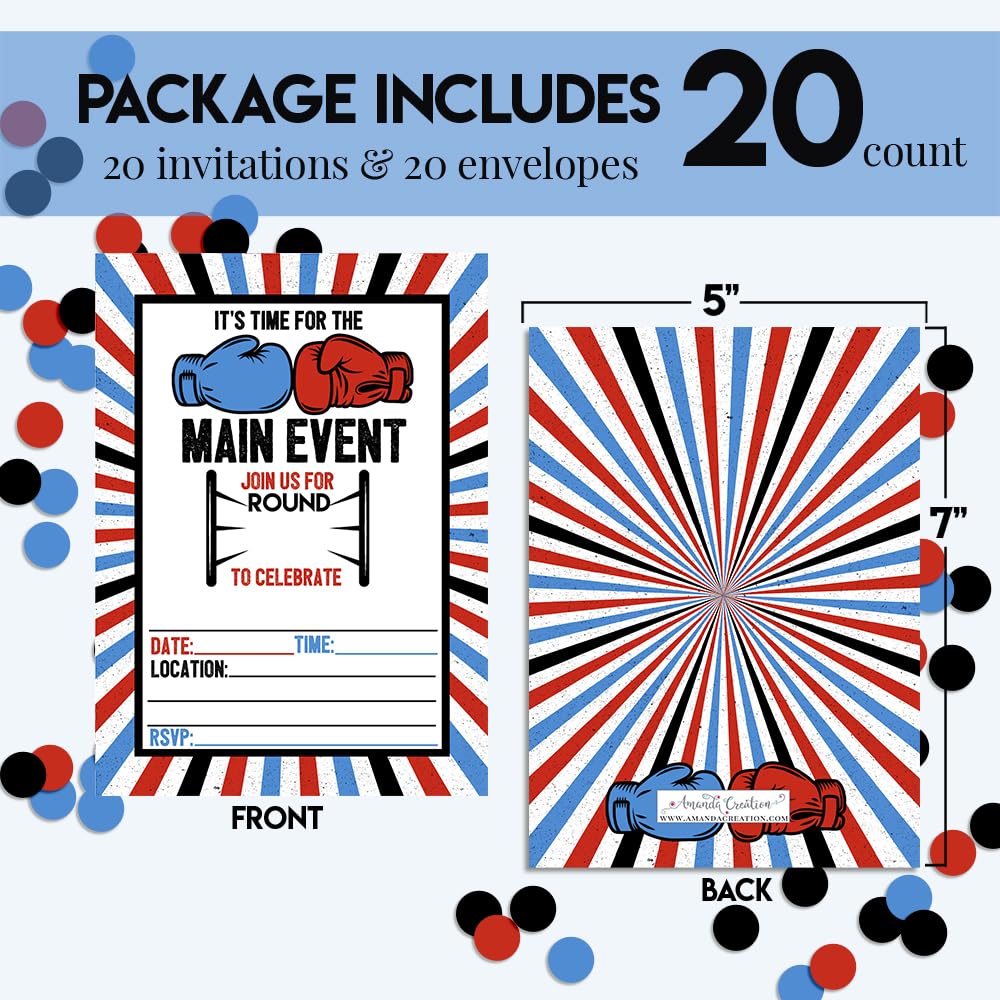 Boxing Theme Party Invitations Boxing Birthday Card By A Is For