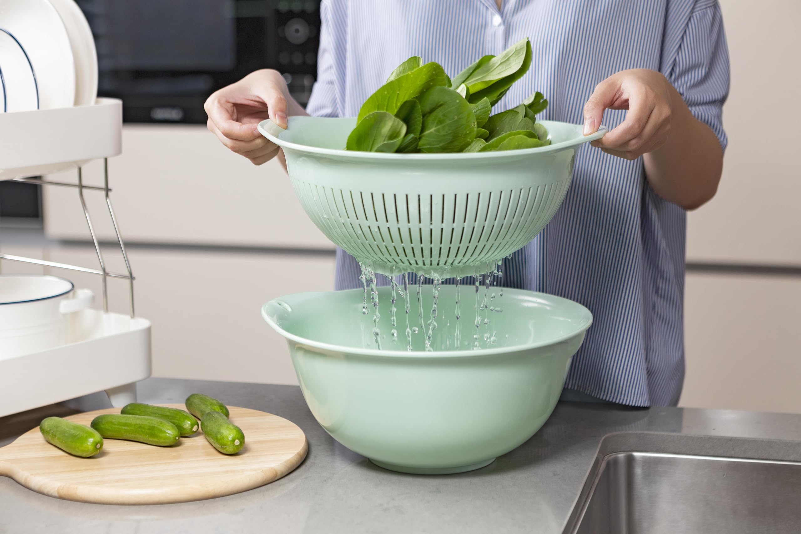 Inochi Yoko 2in1 Bowl and Colander Set 23cm / Food Strainers | Kitchen ...