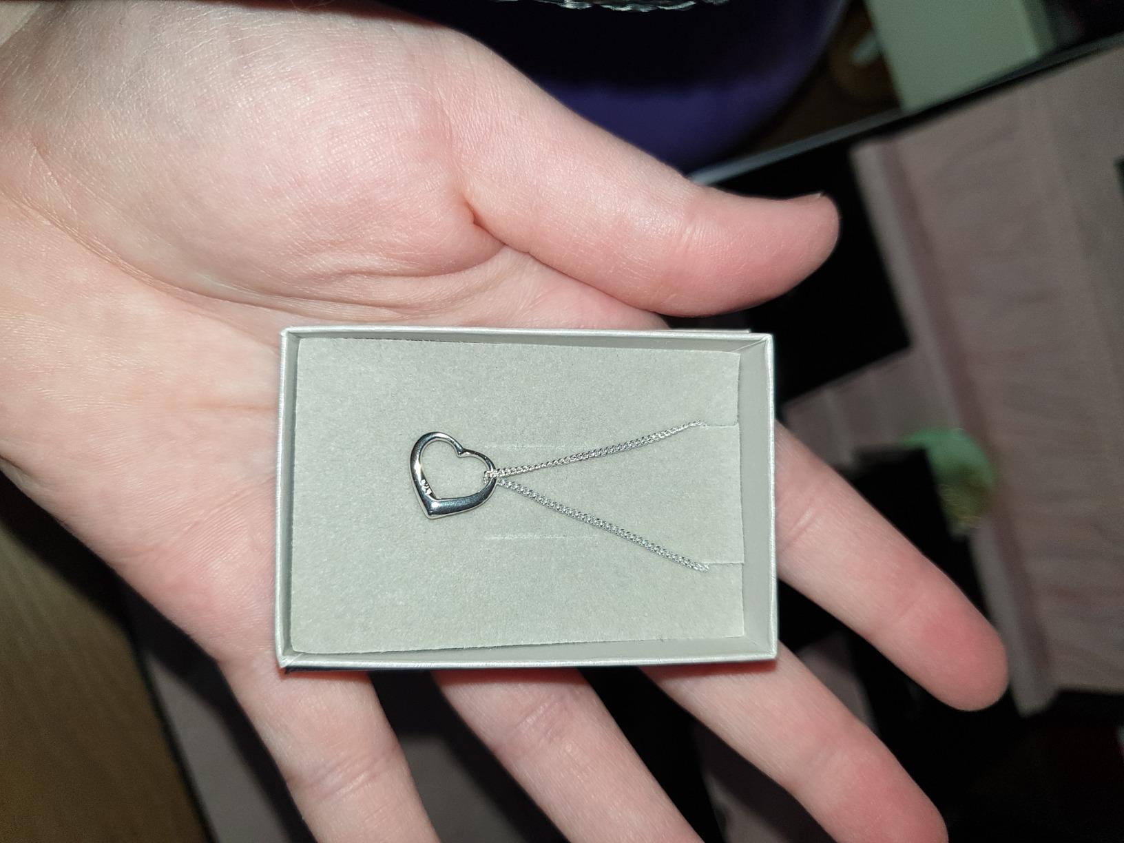 Heather Needham Childrens Sterling Silver Floating Heart Necklace on 15 ...